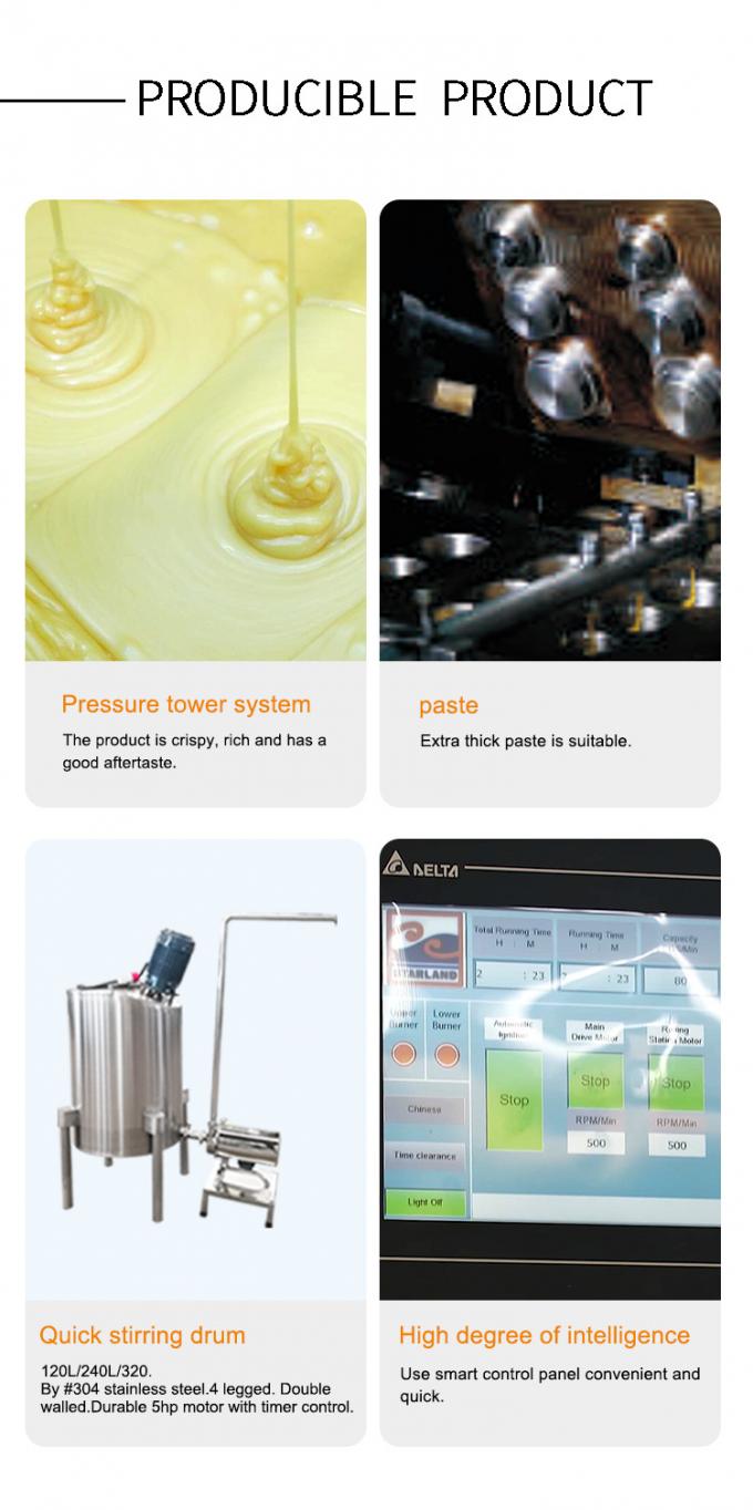 Stainless Steel Snack Food Processing Line Wafer Makers Automatic Tart ...